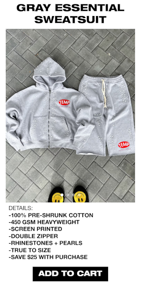 Gray Essential Sweatsuit - Temporary Blessings